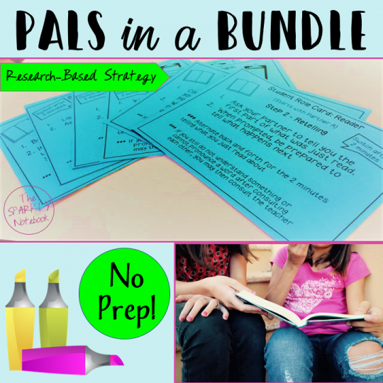 PALS Reading Strategy - The Sparkly Notebook