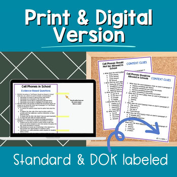 Paired Passages Activities: Argumentative Writing 4th & 5th Grade Cell ...